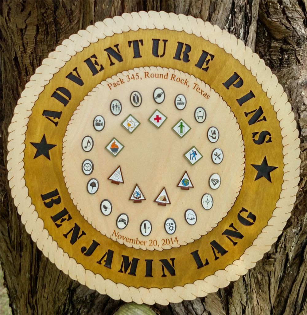 Circle Style Adventure Pin Plaque – Mountain View