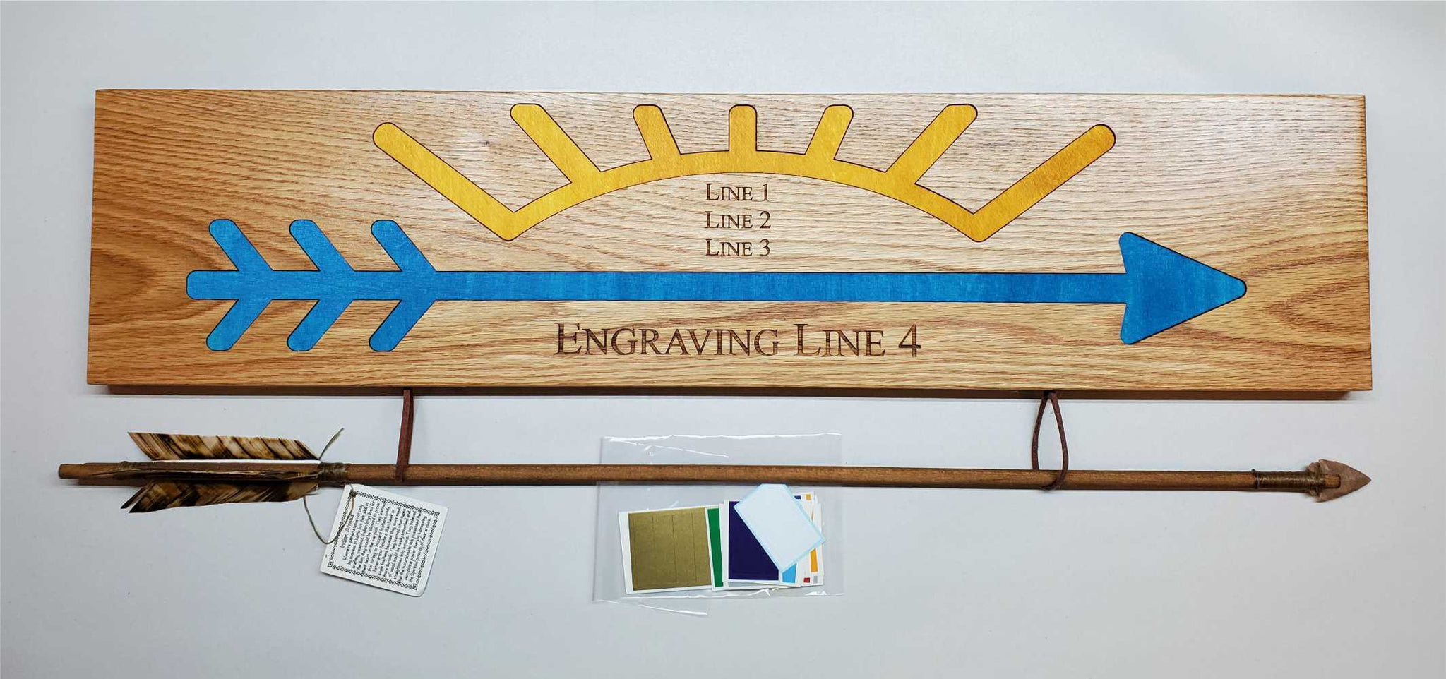 Arrow of Light Plaque Style #2 with Blue and Gold Inlay – Mountain View